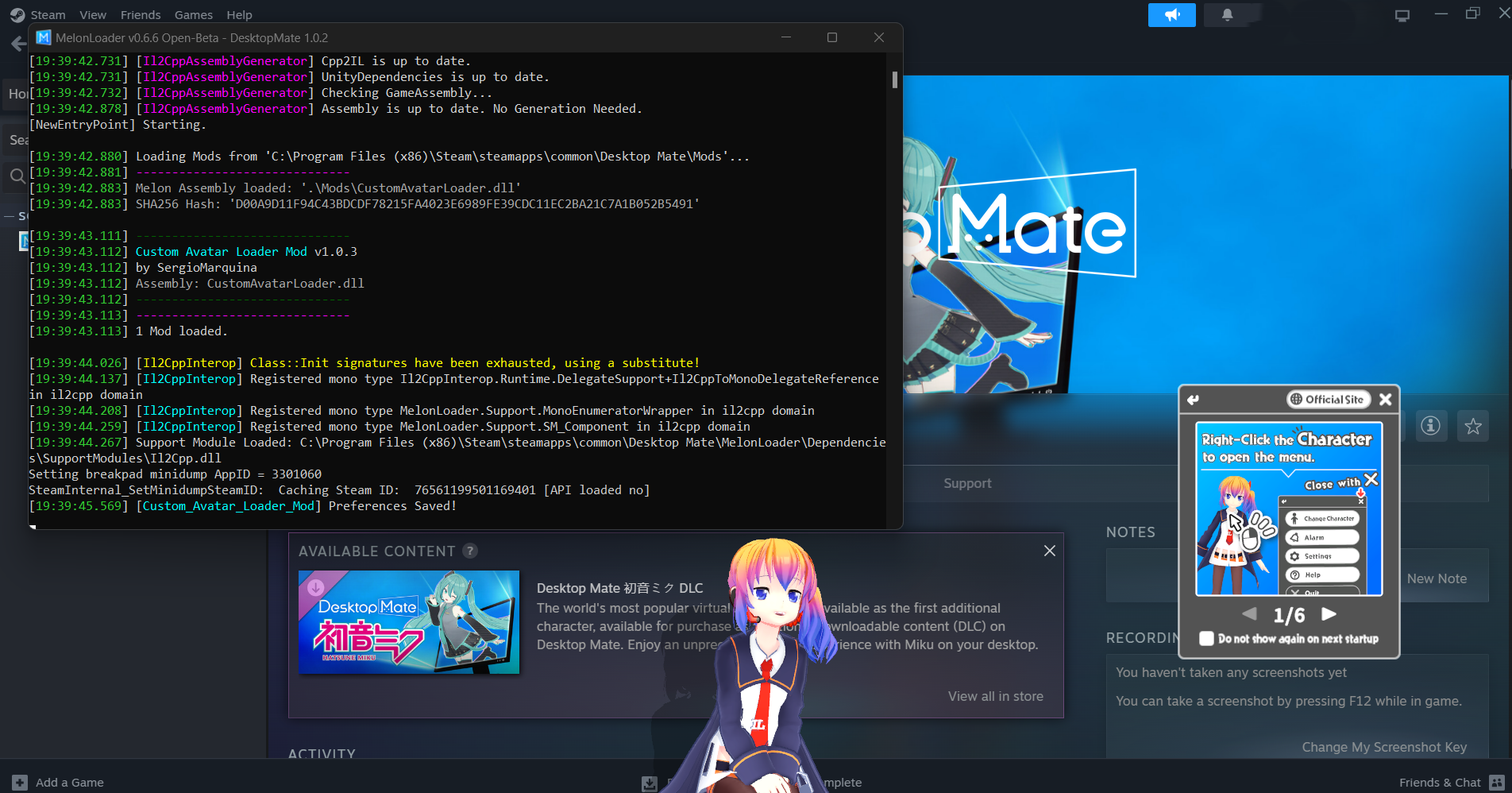 How to Add Custom Characters in Desktop Mate - Pixel Questing